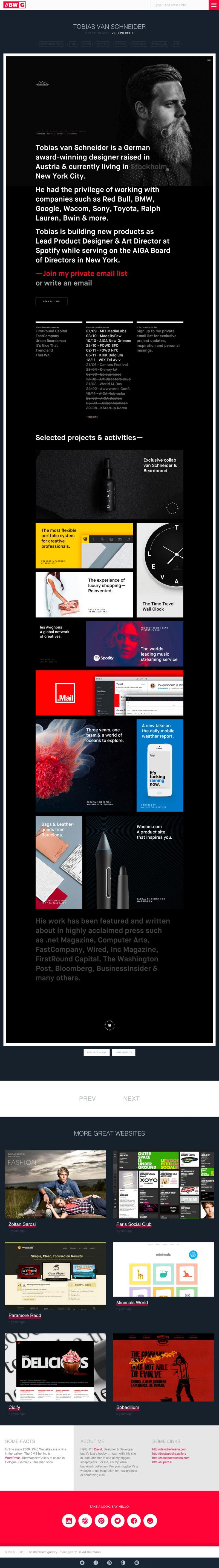 Best Website Gallery | David Hellmann — Digital Designer & Developer